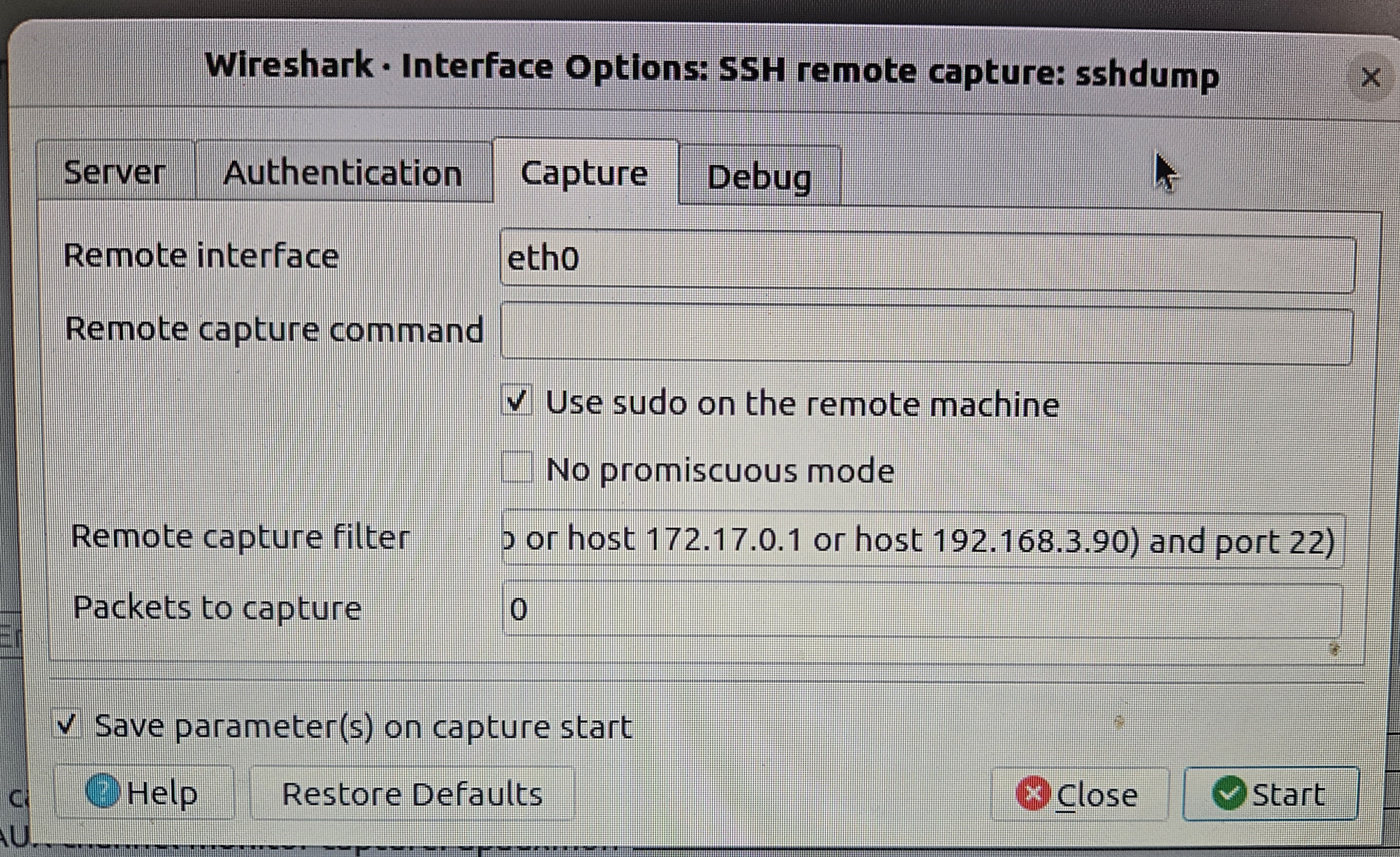 Wireshark remote capture over SSH – Jerry's blog