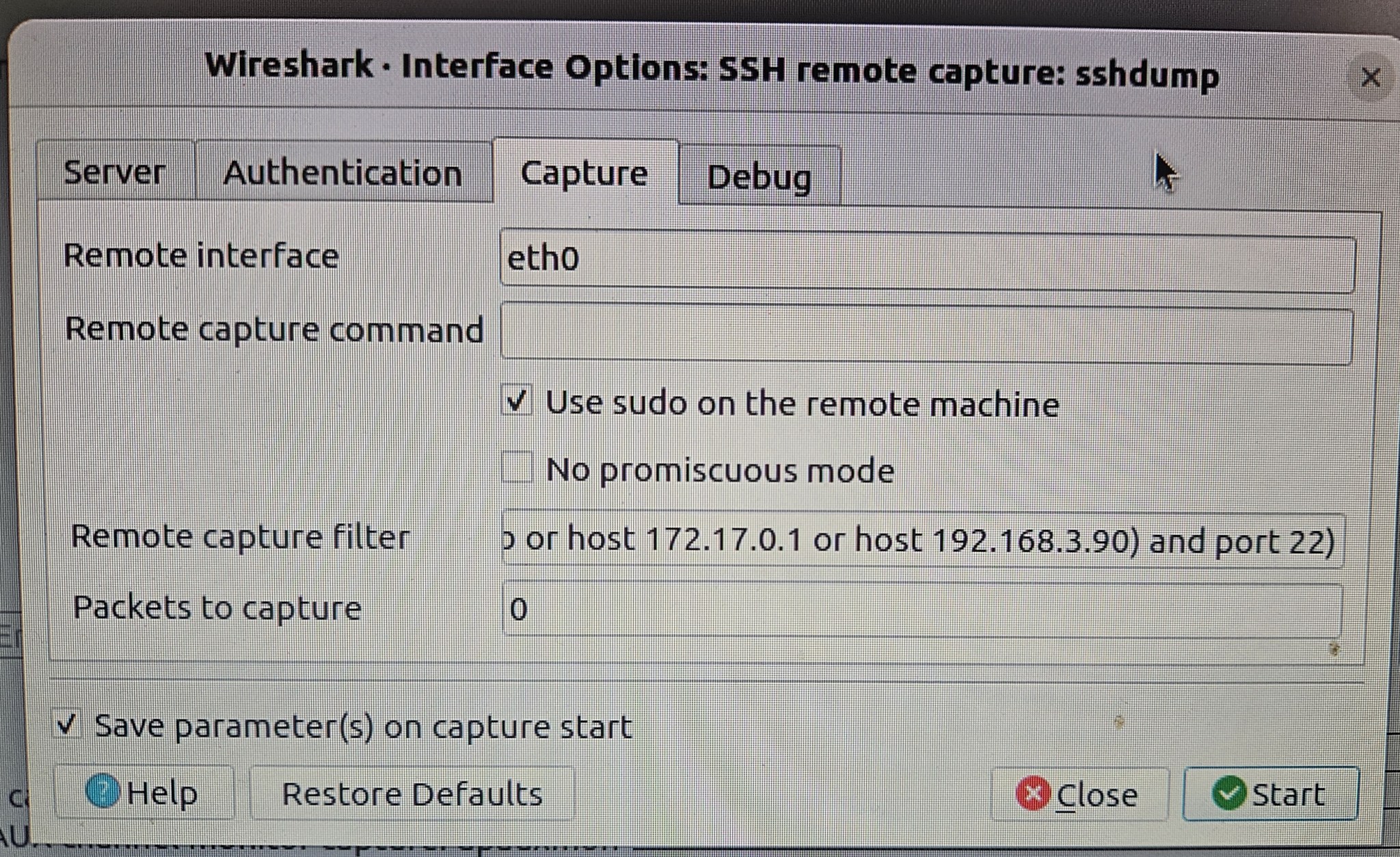 Wireshark remote capture over SSH – Jerry's blog